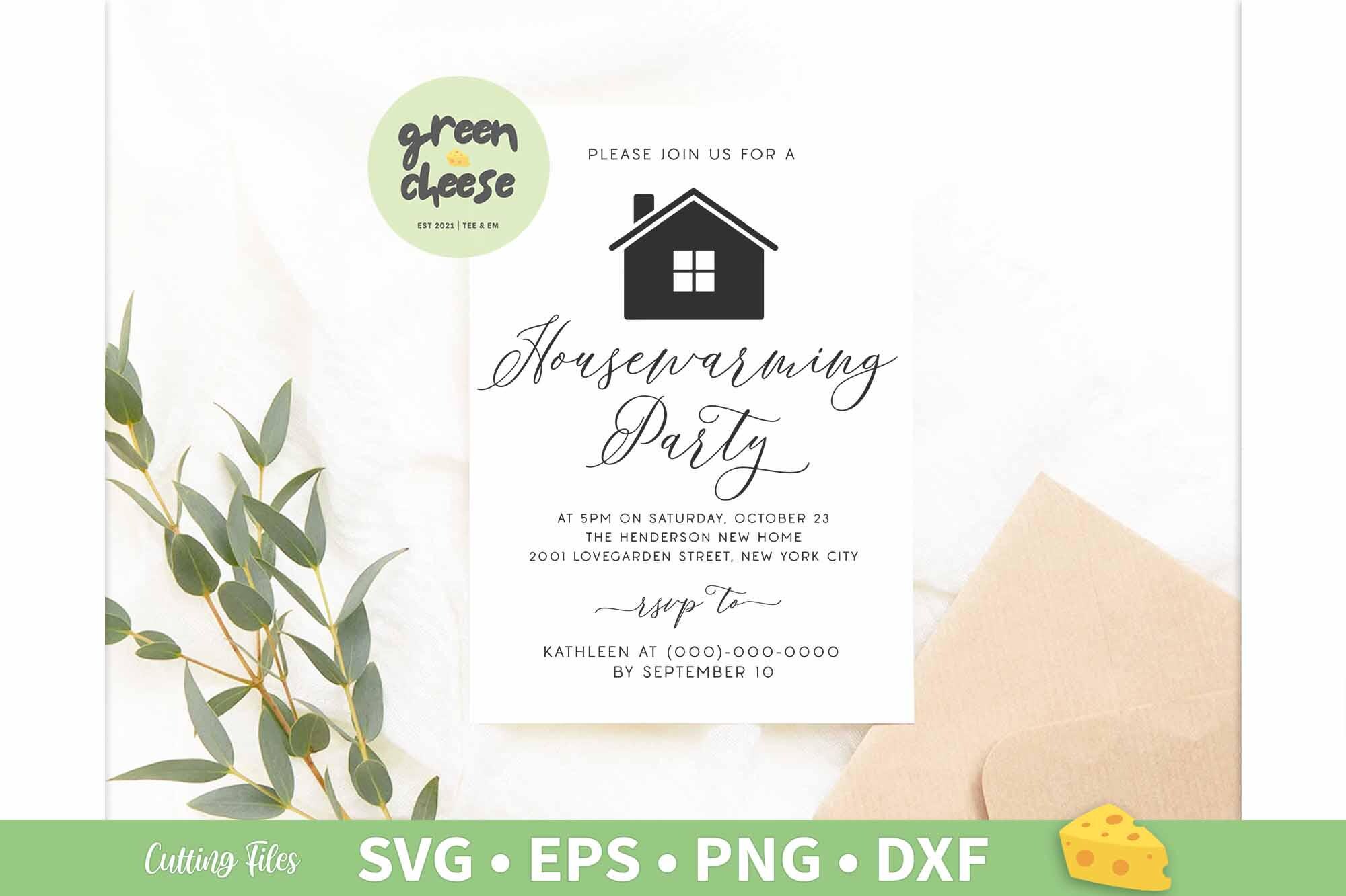 Modern Housewarming Invitation Card Template, New Home Party Card ...
