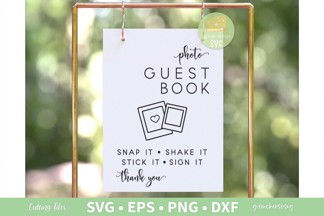 Wedding Guest Book Sign Svg, Wedding Sign Svg, Wedding Svg, Guest Book ...