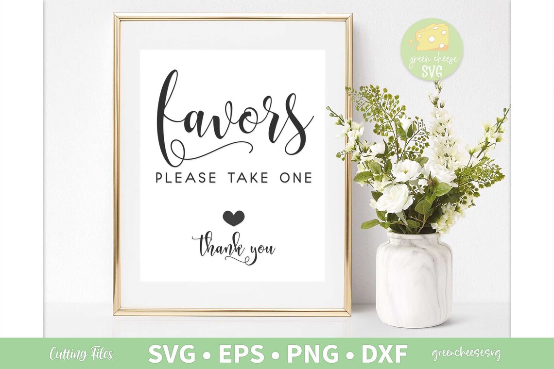 Favors Please Take One Svg Thank You Svg Wedding Hashtag | Etsy