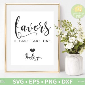 Favors Please Take One Svg, Thank You Svg, Wedding Hashtag Svg, Wedding ...