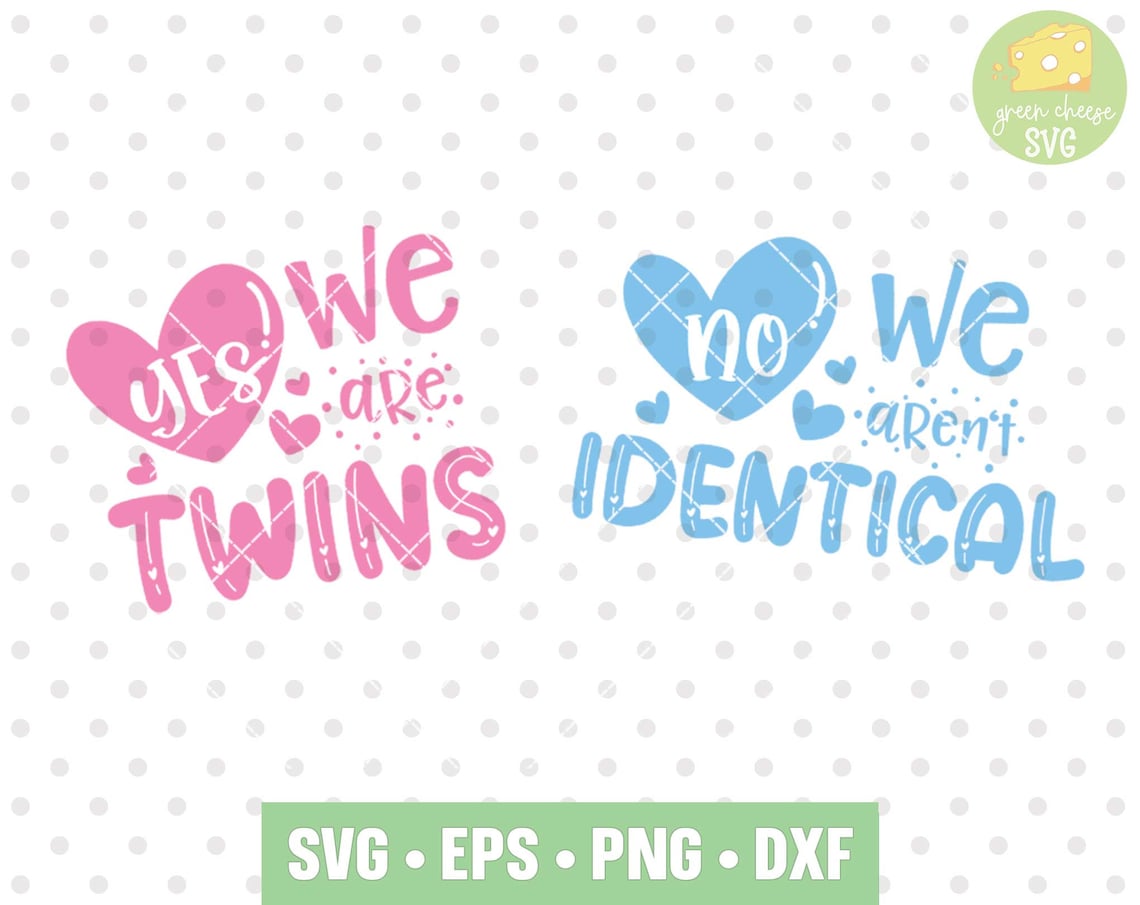 Yes We Are Twins, No We Are Not Identical, Twin Baby Gift, Baby Shower ...