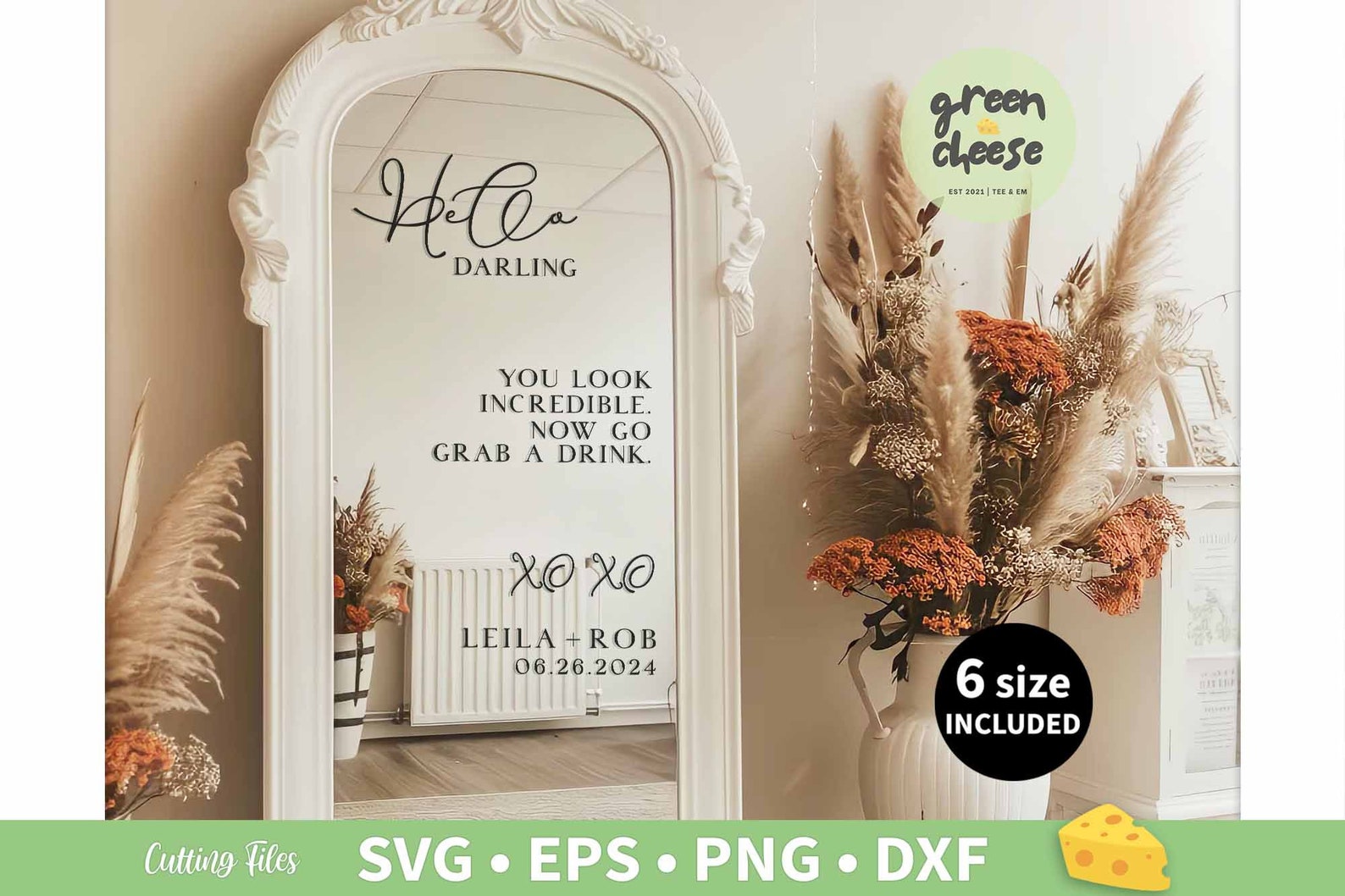 Custom Wedding Vertical Template, Hello Darling Template, Minimalist ...