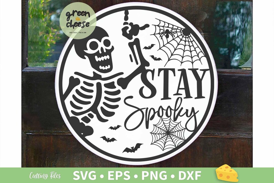 Stay Spooky Sign Svg, Home Decor Halloween Sign, Spooky Squad Sign Svg ...