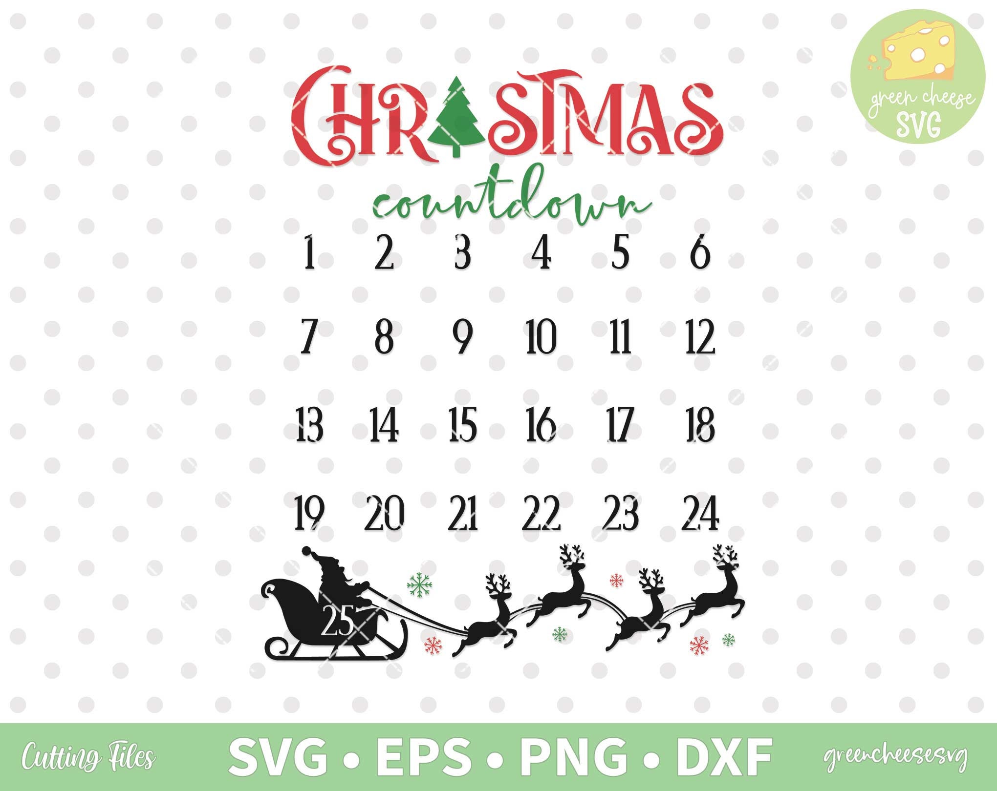 Christmas Countdown SVG Files Farmhouse Christmas SVG - Etsy