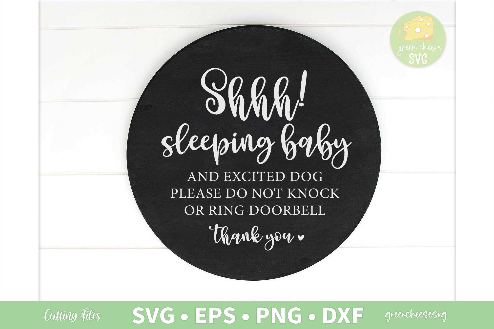 Shhh Sleeping Baby and Barking Dog SVG Baby is Sleeping svg | Etsy