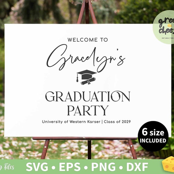Custom Graduation Party Welcome Sign Template, Printable Grad Party ...