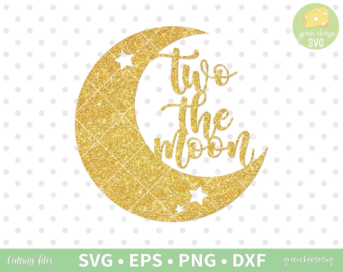 Two the Moon Svg 2nd Birthday Cake Topper SVG Two the Moon - Etsy
