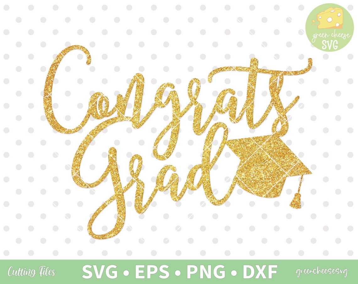 Congrats Grad Svg Graduation Cake Topper Svg Graduation - Etsy