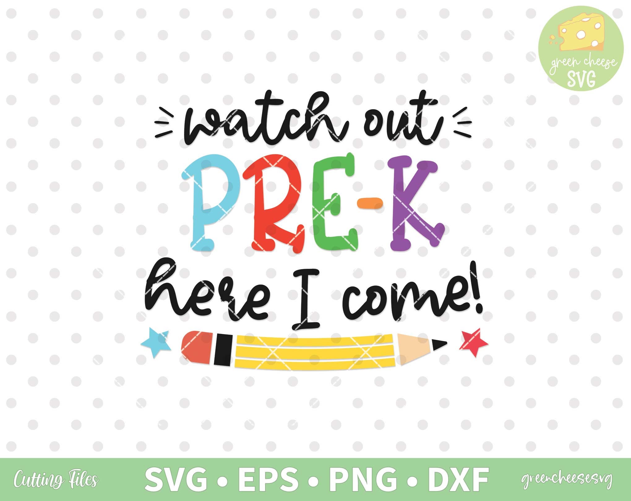 Watch Out Pre-K Here I Come svg Pre-K SVG Back to School | Etsy