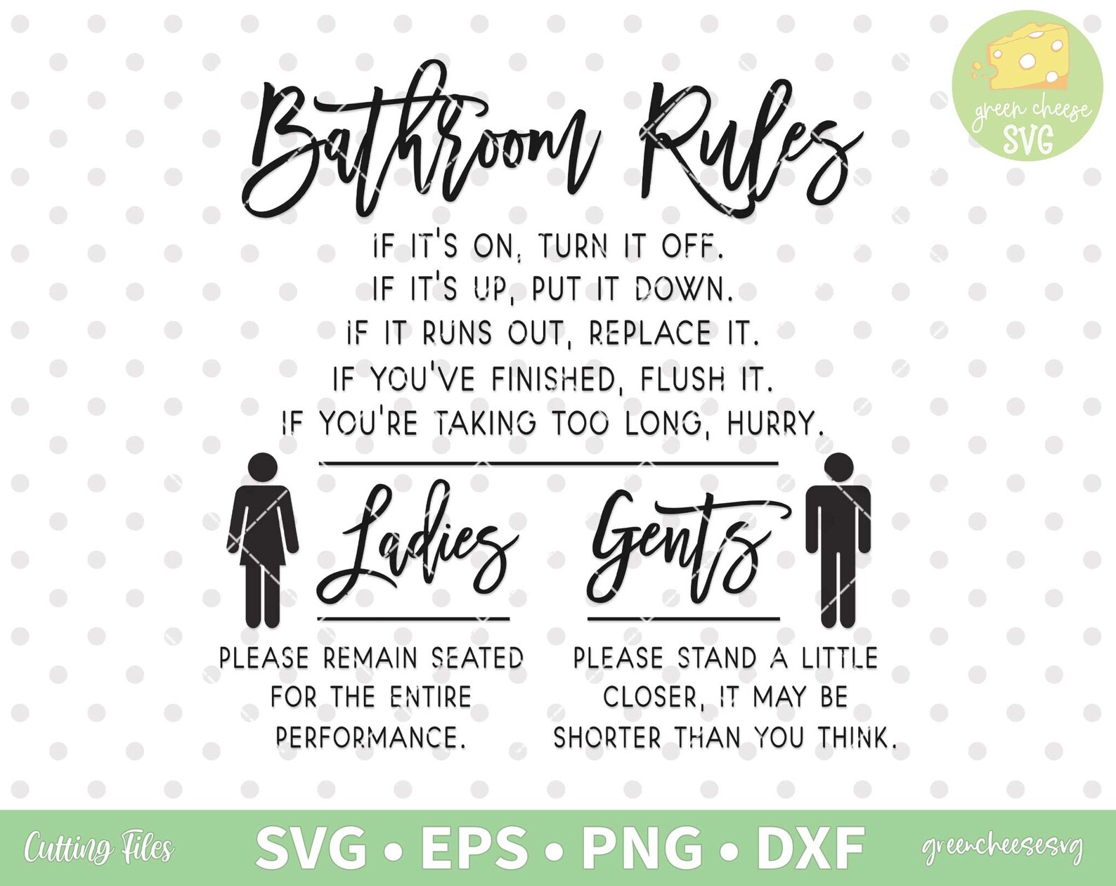 Bathrooms Rule Svg, Toilet Rules SVG, Restroom Sign Svg, Funny Bathroom ...