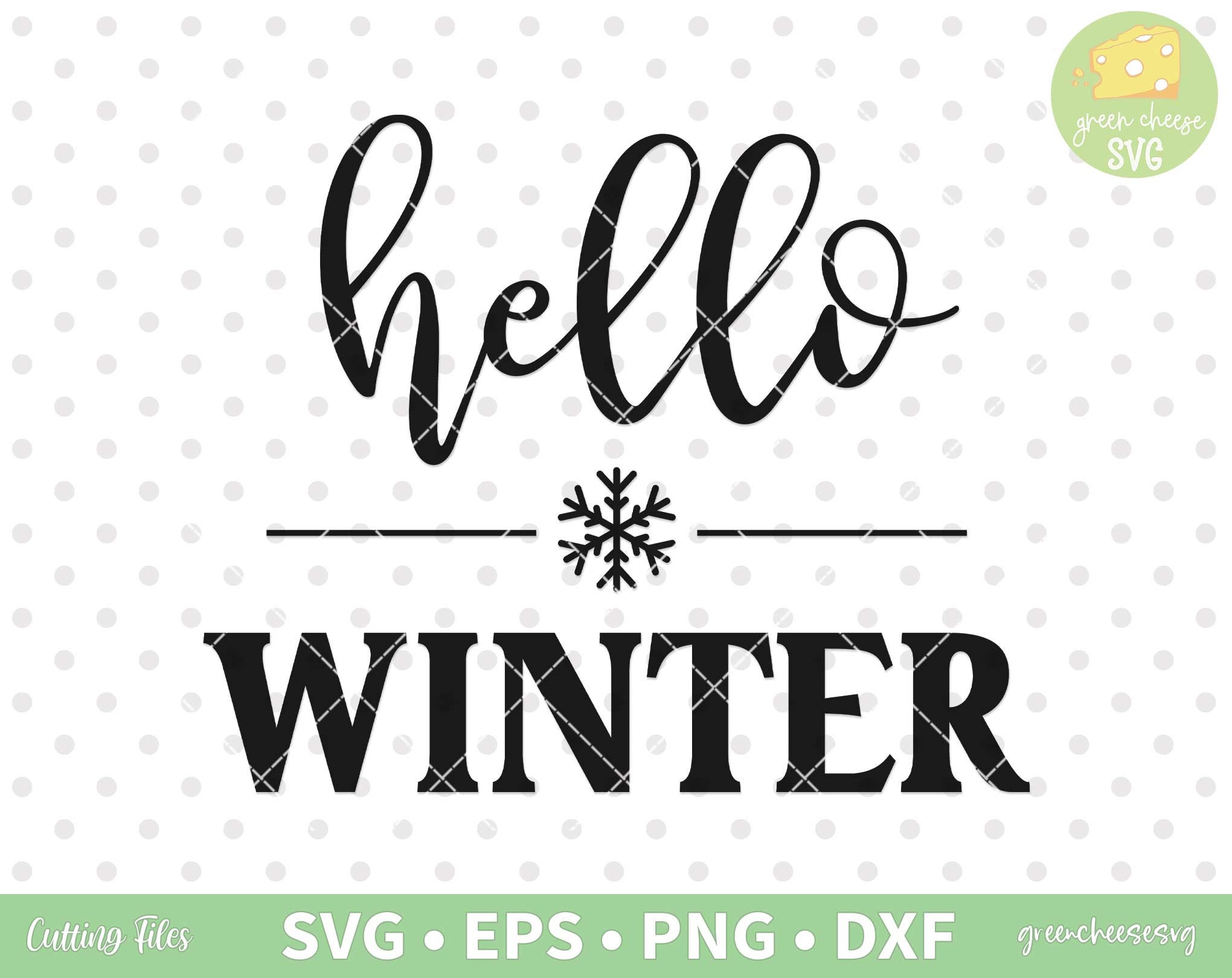 Hello Winter Svg Farmhouse Round Sign Svg Welcome Svg | Etsy