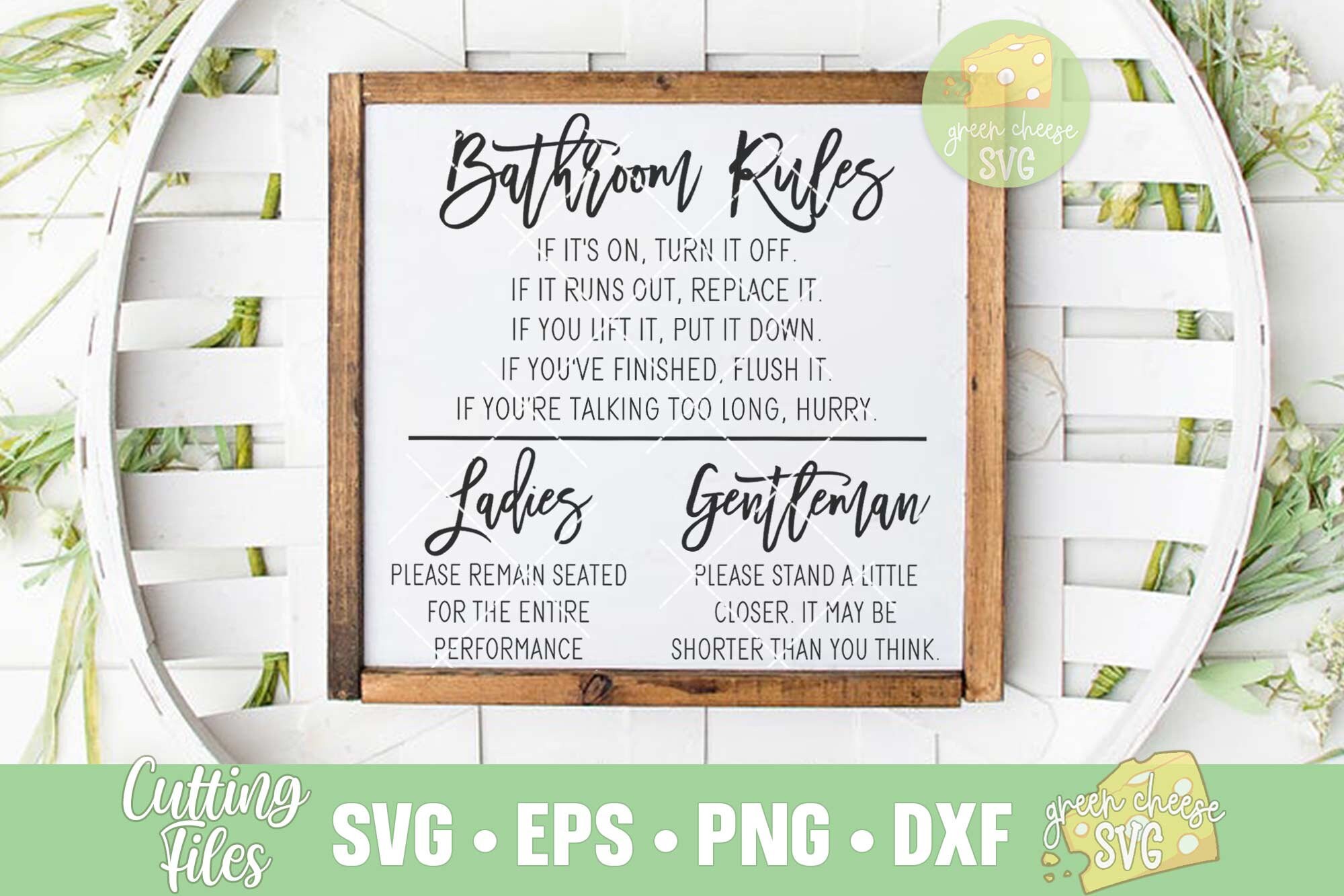 Bathrooms Rule svg Toilet Rules SVG Restroom Sign svg Funny | Etsy