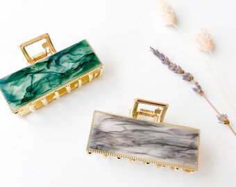 Marble Hair Claw Clip - Etsy