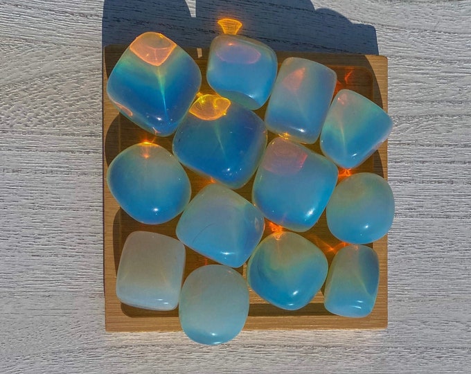 Opalite Tumbled Stone - Etsy UK