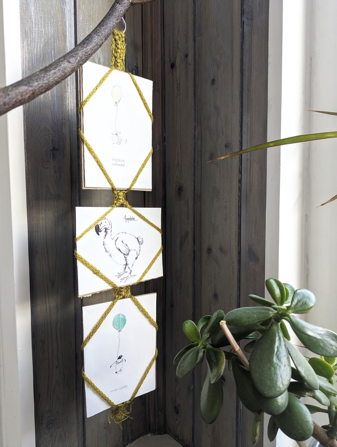 Card Holder | Postcards | Macrame | Hanging | Postcard Holder - Etsy