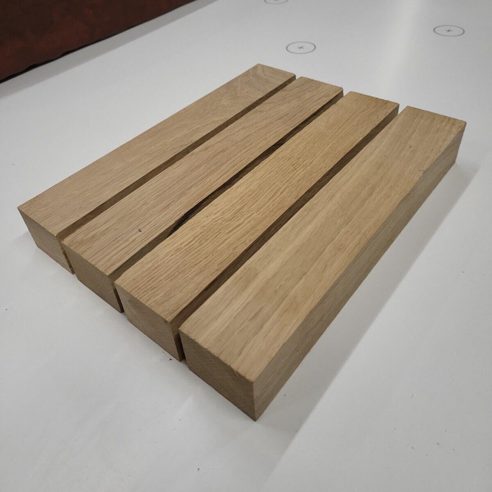 4 Solid Oak Hardwood Timber Offcuts. Chunky Blanks. 300mm X 45mm X 50mm ...
