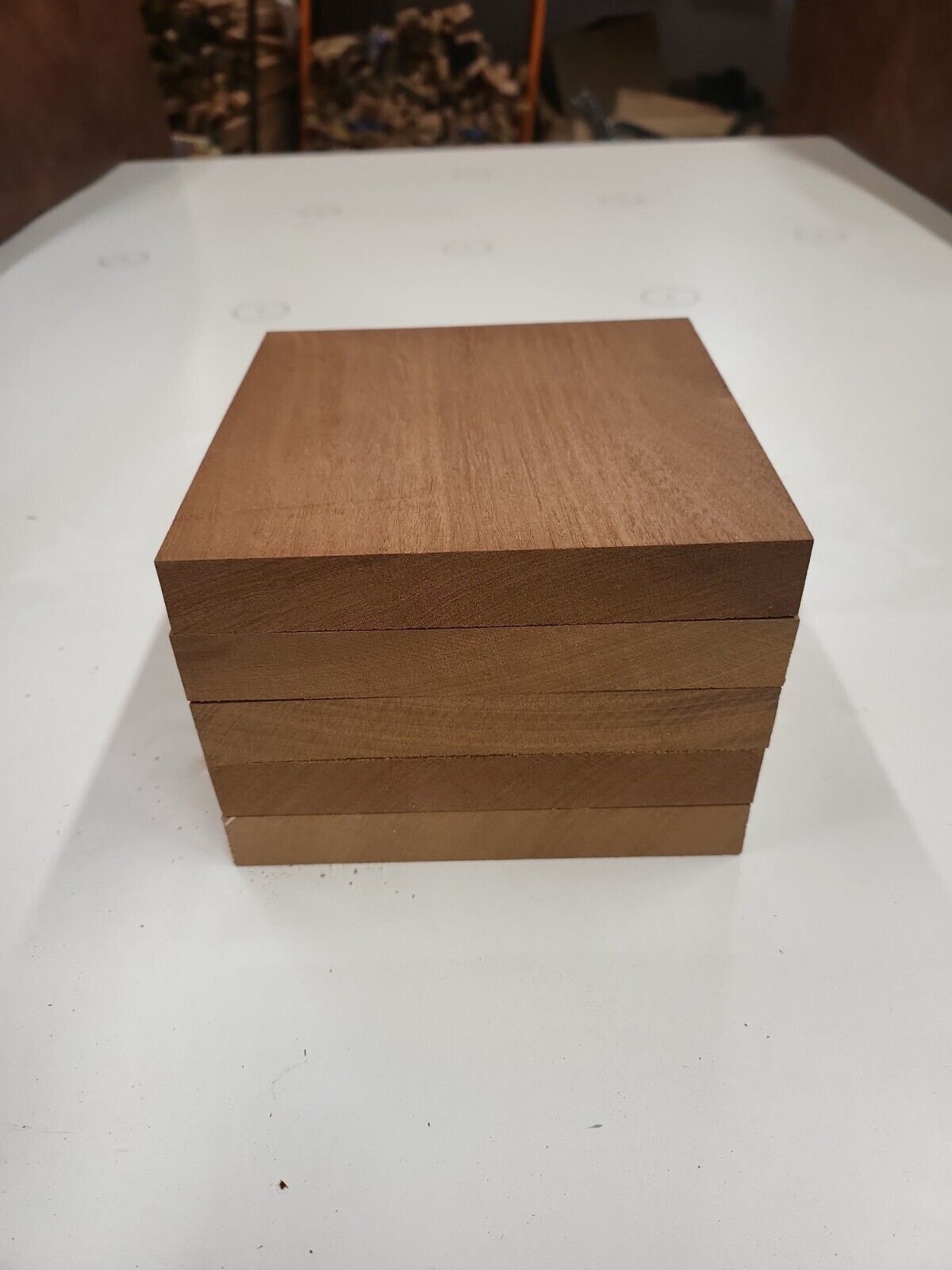 5 Solid Sapele Timber Offcuts. Hardwood. Craft. Mini Slabs 150mm X ...