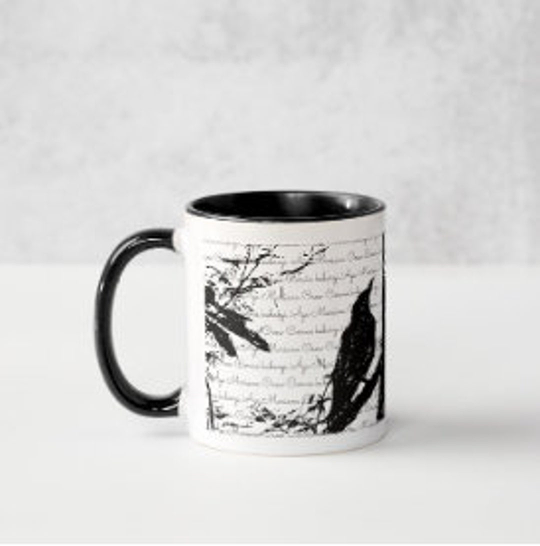 Stylized Åga Mug. "Åga Mariana Crow Corvus Kubaryi" - Etsy