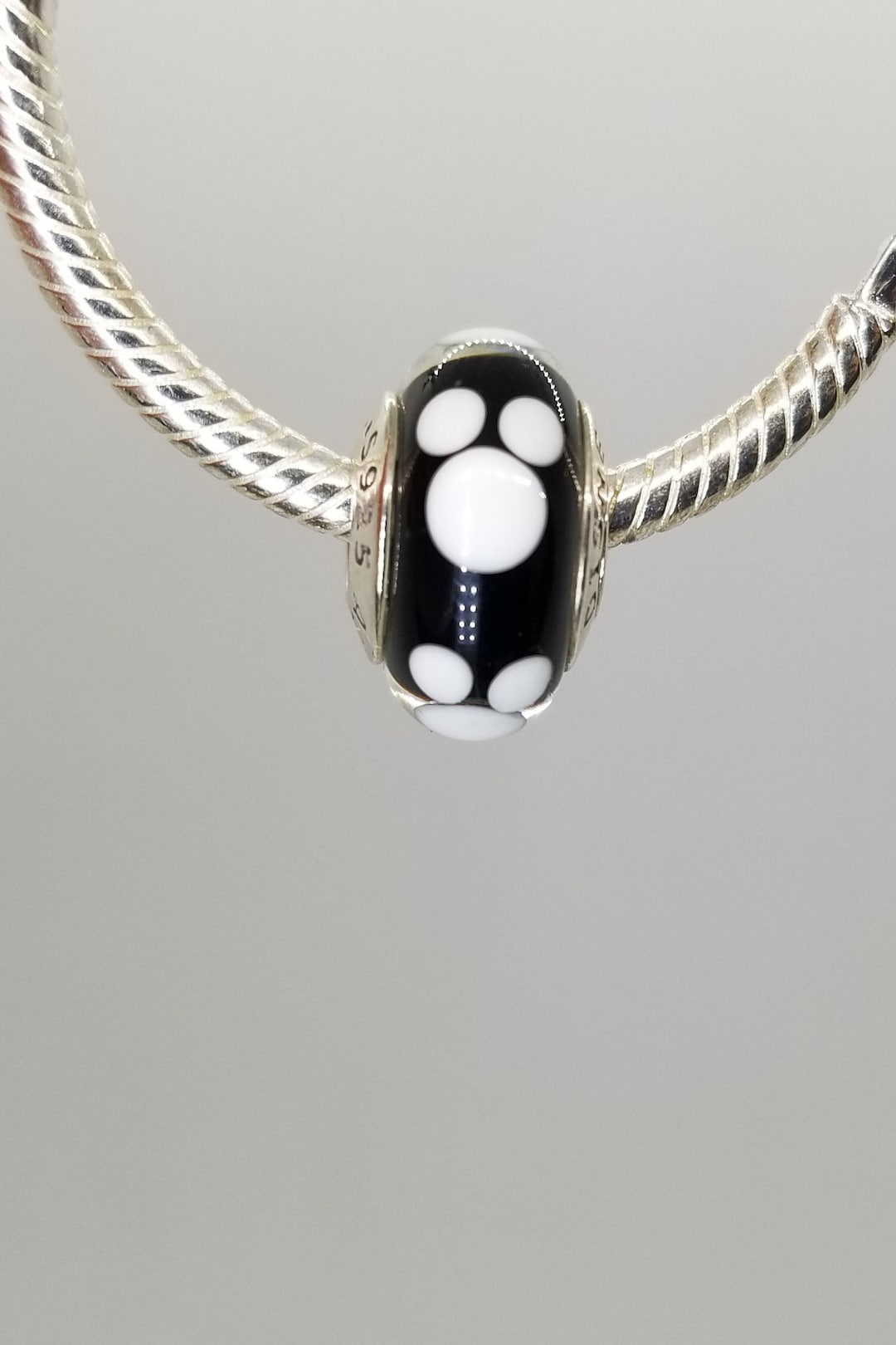 New Authentic Pandora Disney Mickey Mouse Murano Glass Charm - Etsy