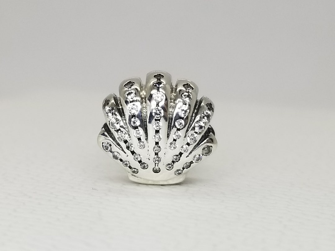 Authentic Pandora Ariel's Shell With Clear Cubic Zirconia Charm / New ...