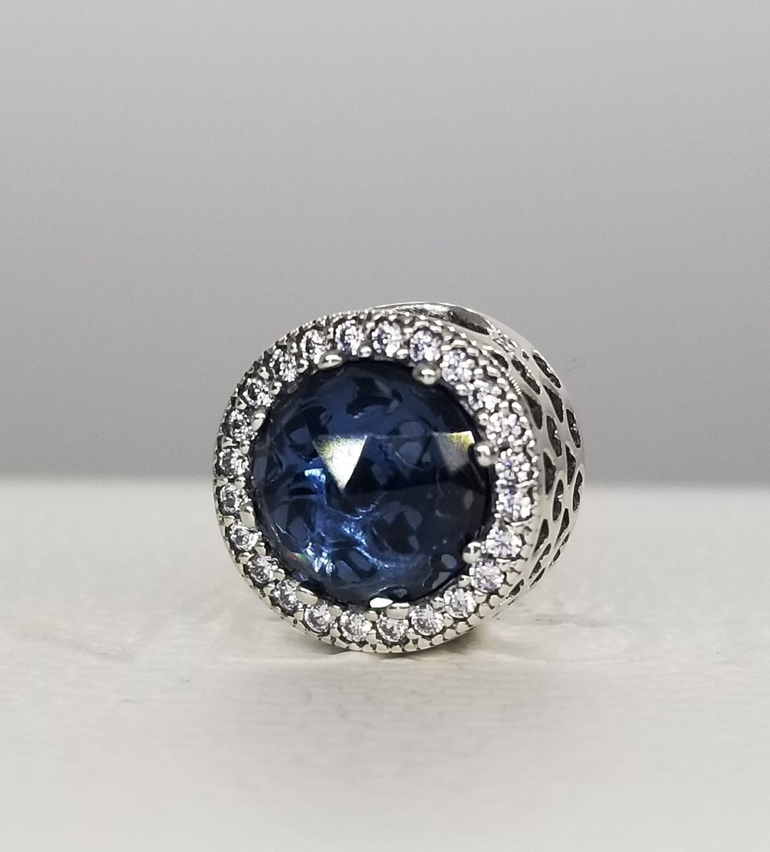 Authentic Pandora Radiant Hearts Moonlight Blue Charm / New / S925 ...