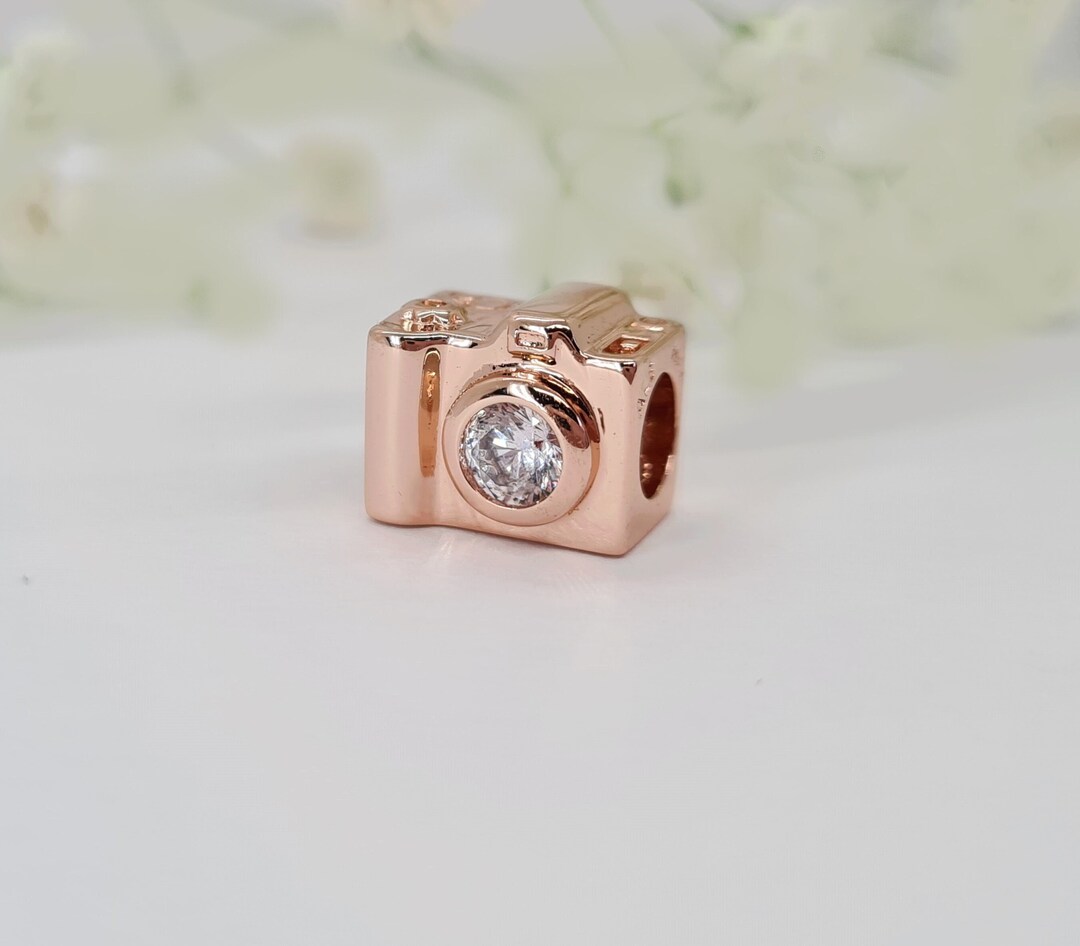 New Rose Gold Camera Charm for Pandora Moments Bracelet / S925 Sterling ...