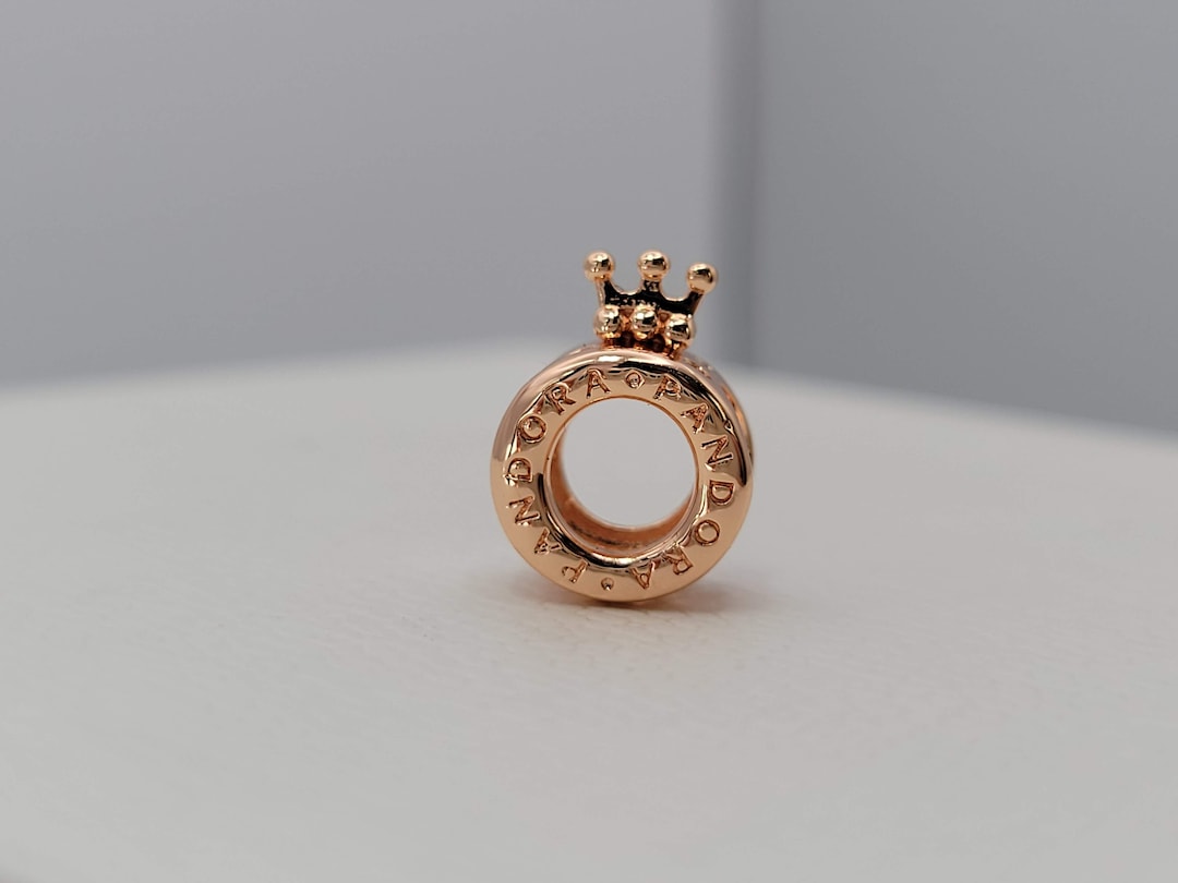 Authentic Pandora Rose Gold Plated Logo & Crown O Charm / New / S925 ...