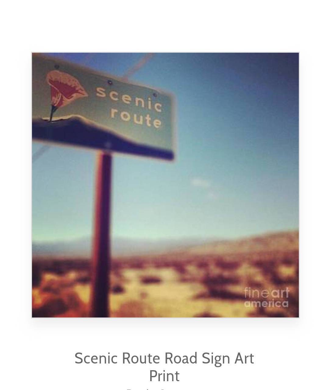 Scenic Route Vintage Desert Road Sign - Etsy