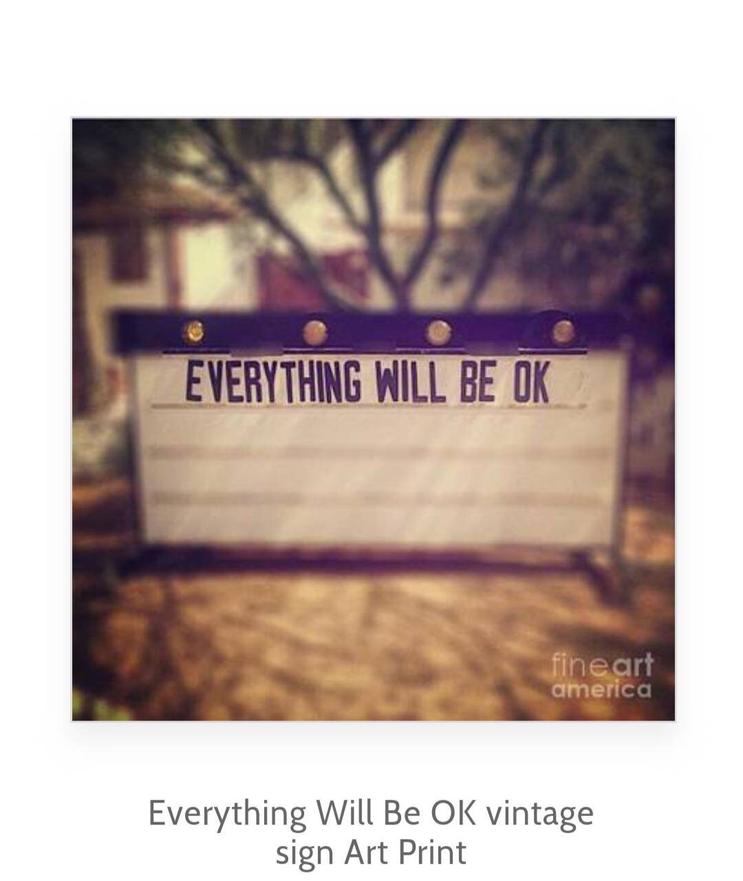 Everything Will Be OK Vintage Marquee Sign - Etsy