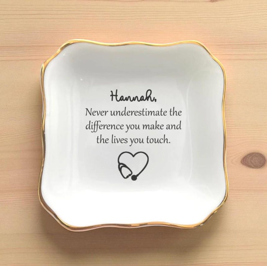 New Nurse Gift Personalized Ring Tray, Graduation RN BSN Nursing Grad ...