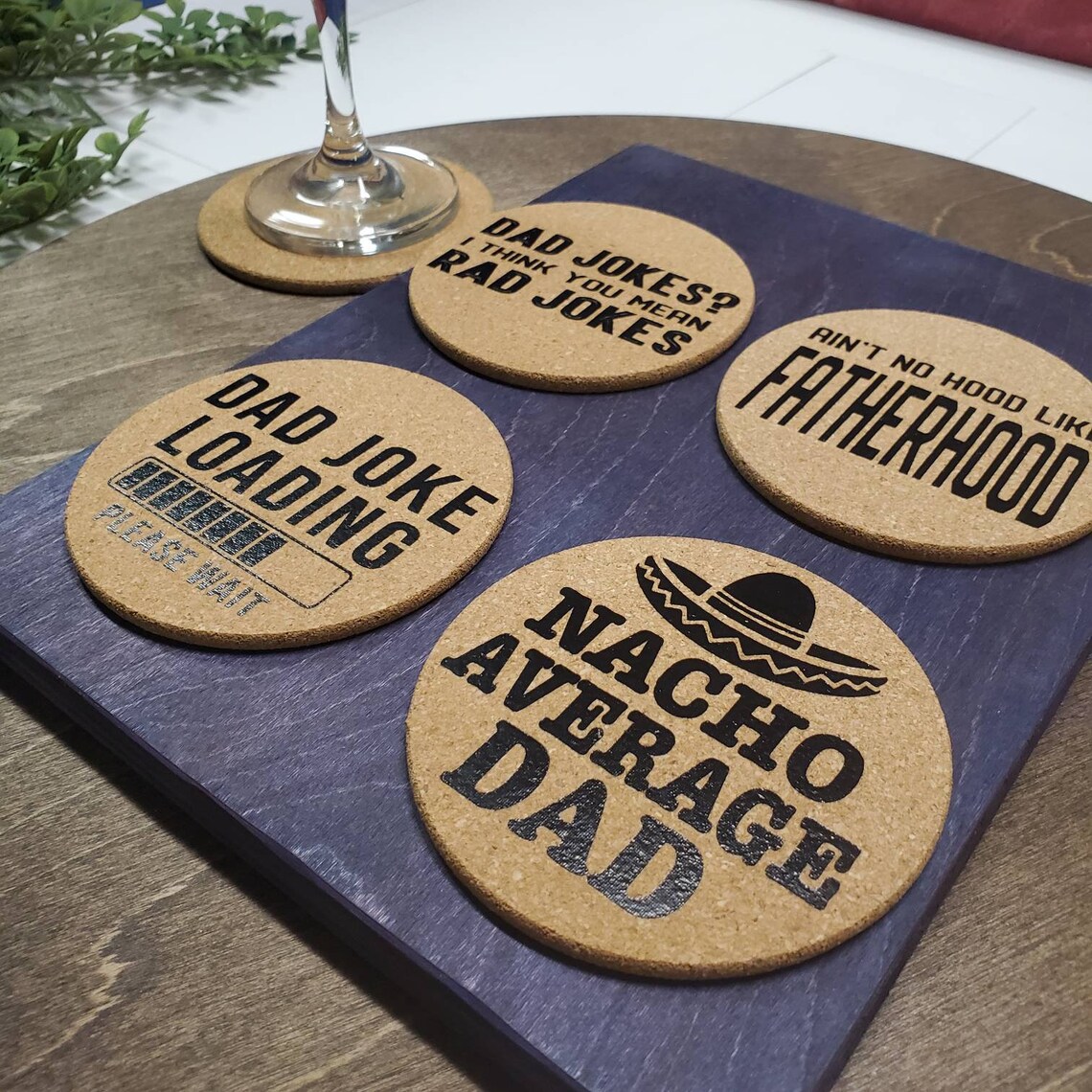 Dad Joke Coaster Set Father's Day | Etsy