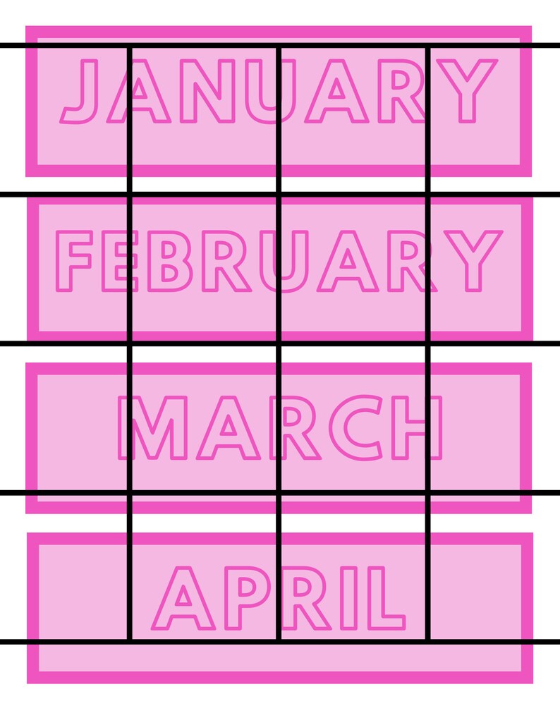 Pink Date Flip Chart for Teacher K-12 - Etsy