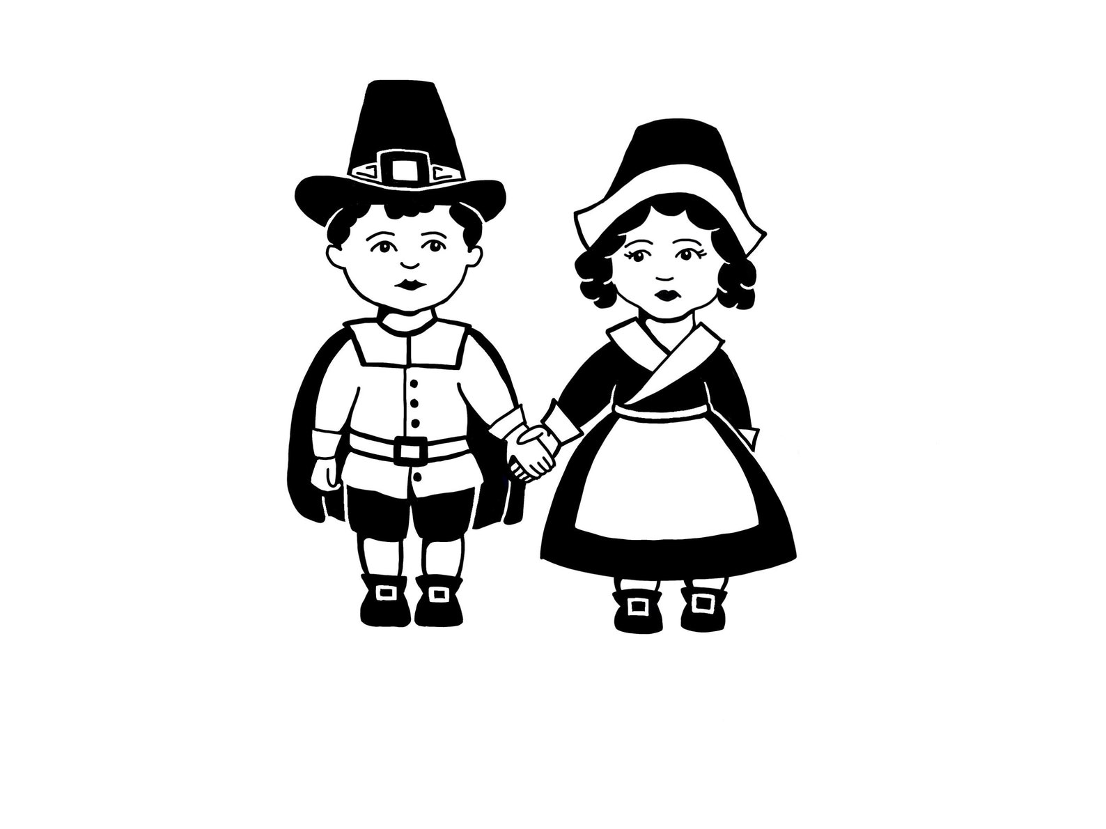 Thanksgiving Pilgrims SVG PNG Cricut Silhouette Cut Files Vintage ...
