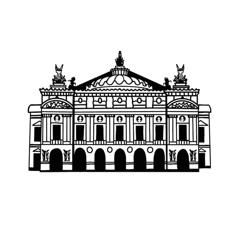 Paris Opera House SVG PNG Cricut Silhouette Cut File - Etsy