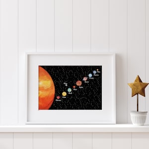 Planets Poster, Educational Posters, Space Chart, Solar System Print ...