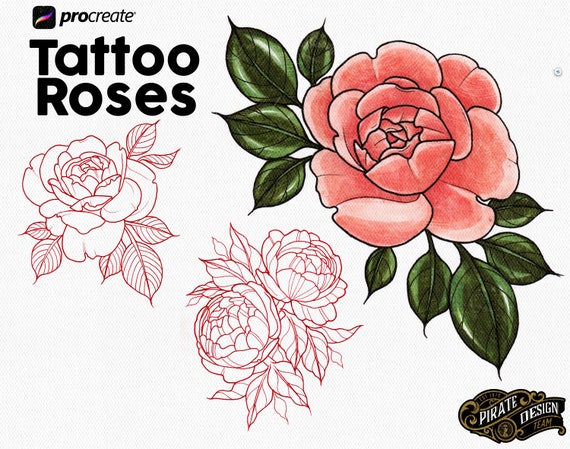 Procreate Tattoo Roses - Etsy