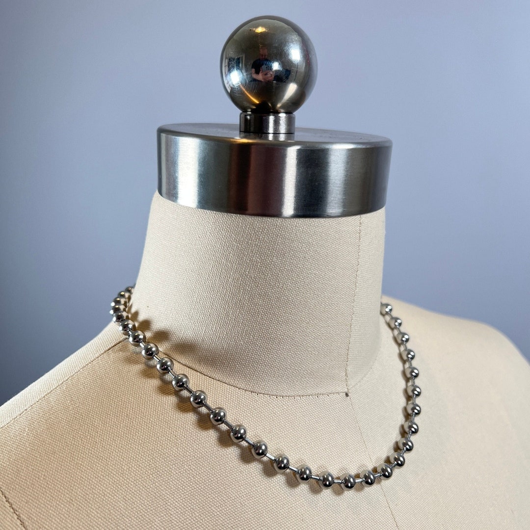 Medium 6mm Ball Chain Stainless Steel Necklace / Choker, 14" 16" 18" 20 ...