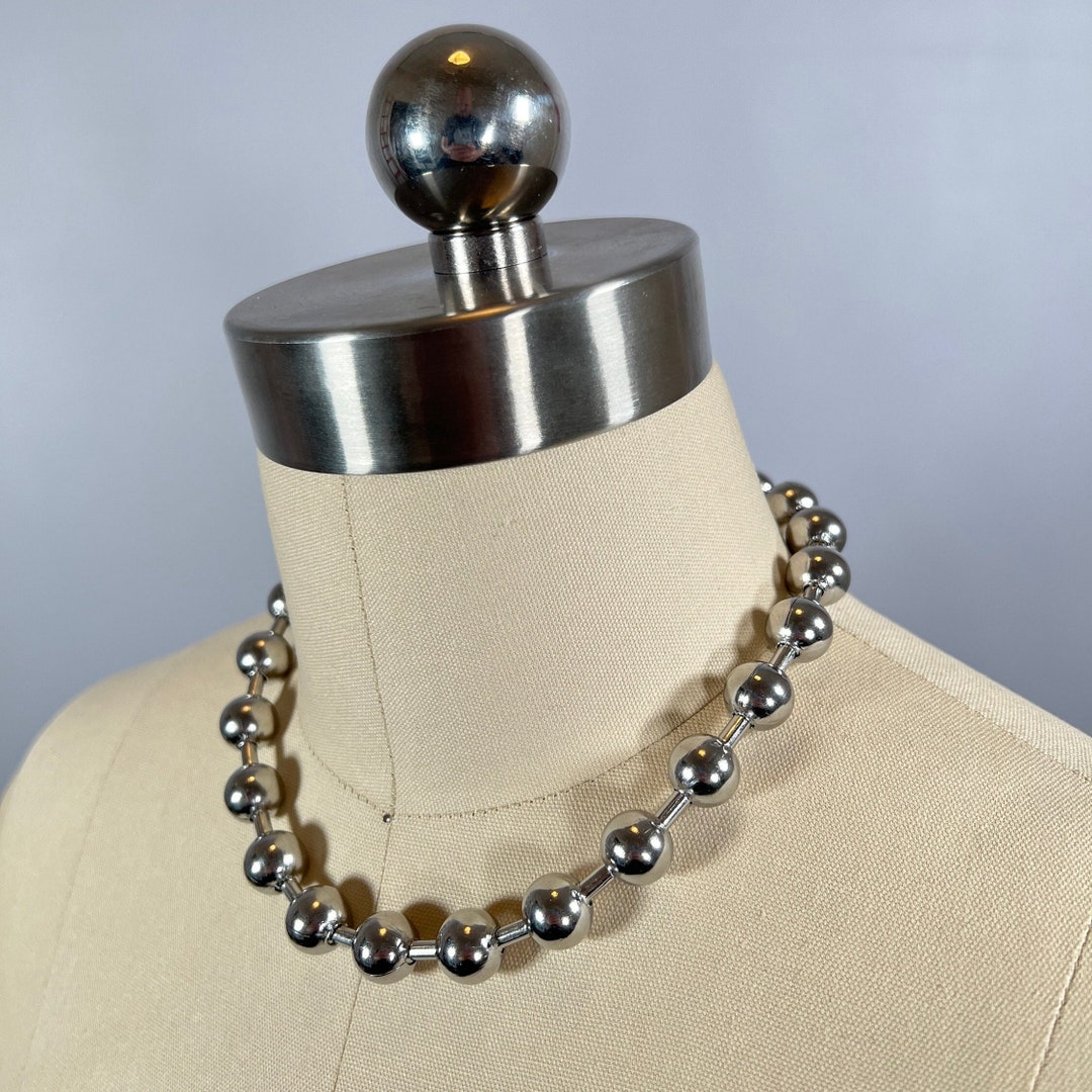 Giant 12mm Ball Chain Oversized Stainless Steel Necklace / Choker, 14 ...