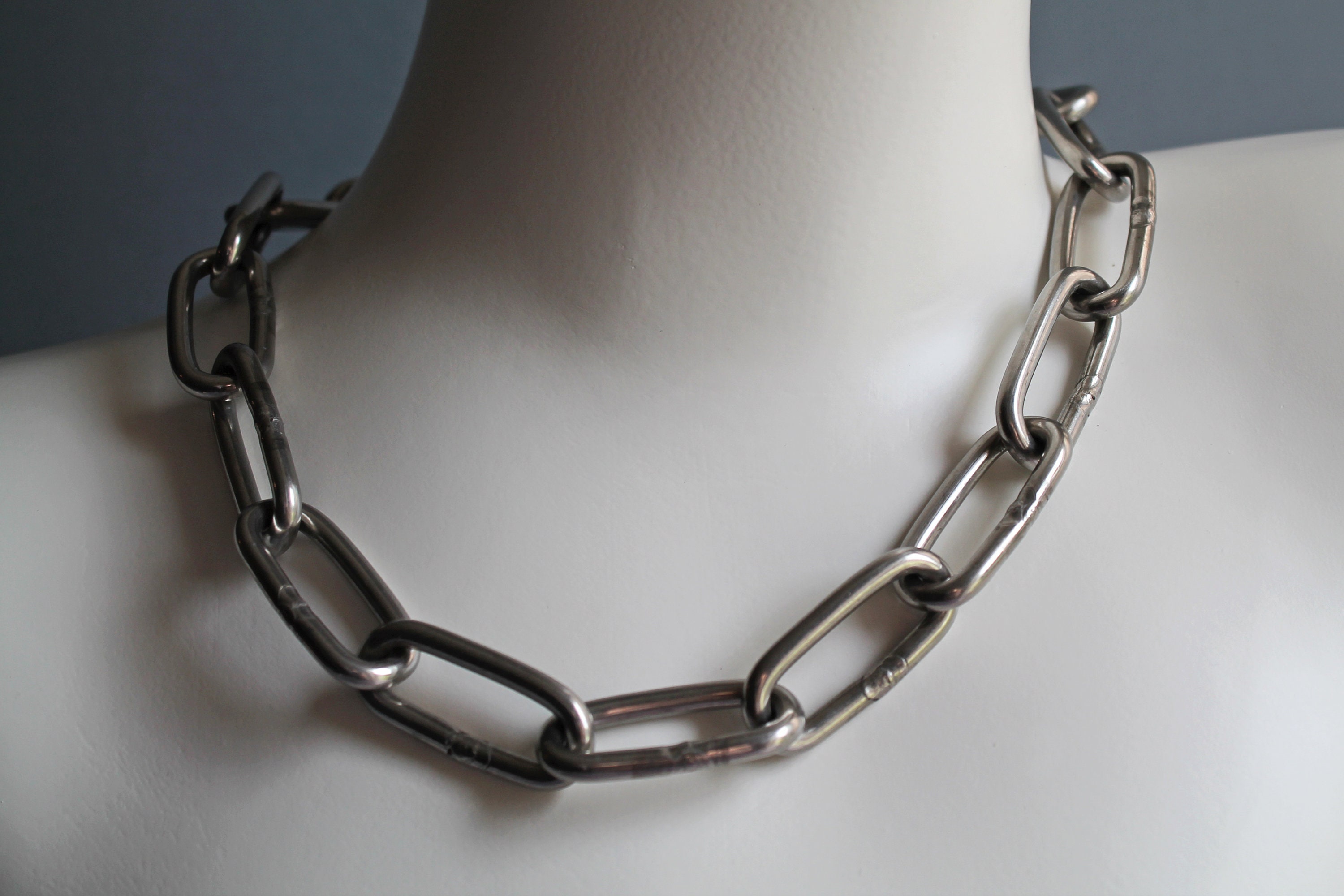 Stainless Steel Chain necklace heavy duty monster Choker | Etsy