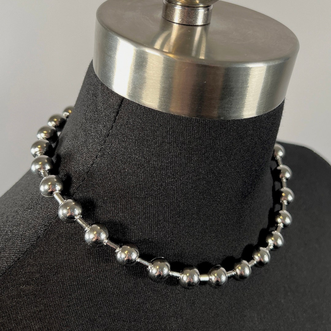 Large 10mm Ball Chain Oversized Stainless Steel Necklace / - Etsy