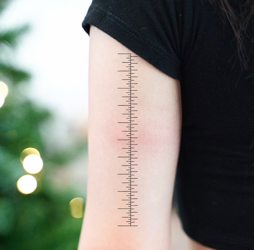 Ruler Temporary Tattoo, Fake Tattoo, Tattoo Stickers, Removable Tattoo ...