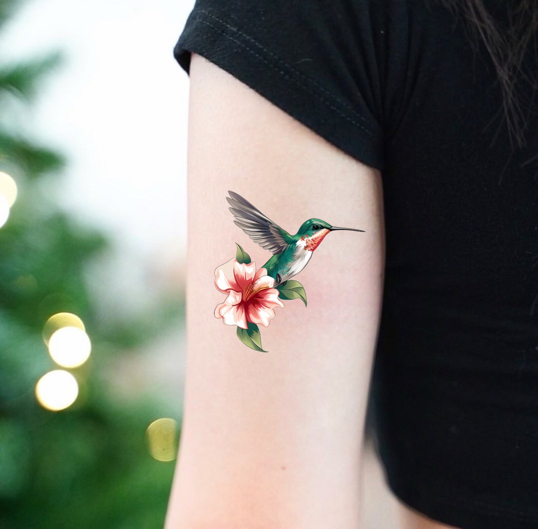 Hummingbird Temporary Tattoo, Fake Tattoo, Tattoo Stickers, Waterproof ...