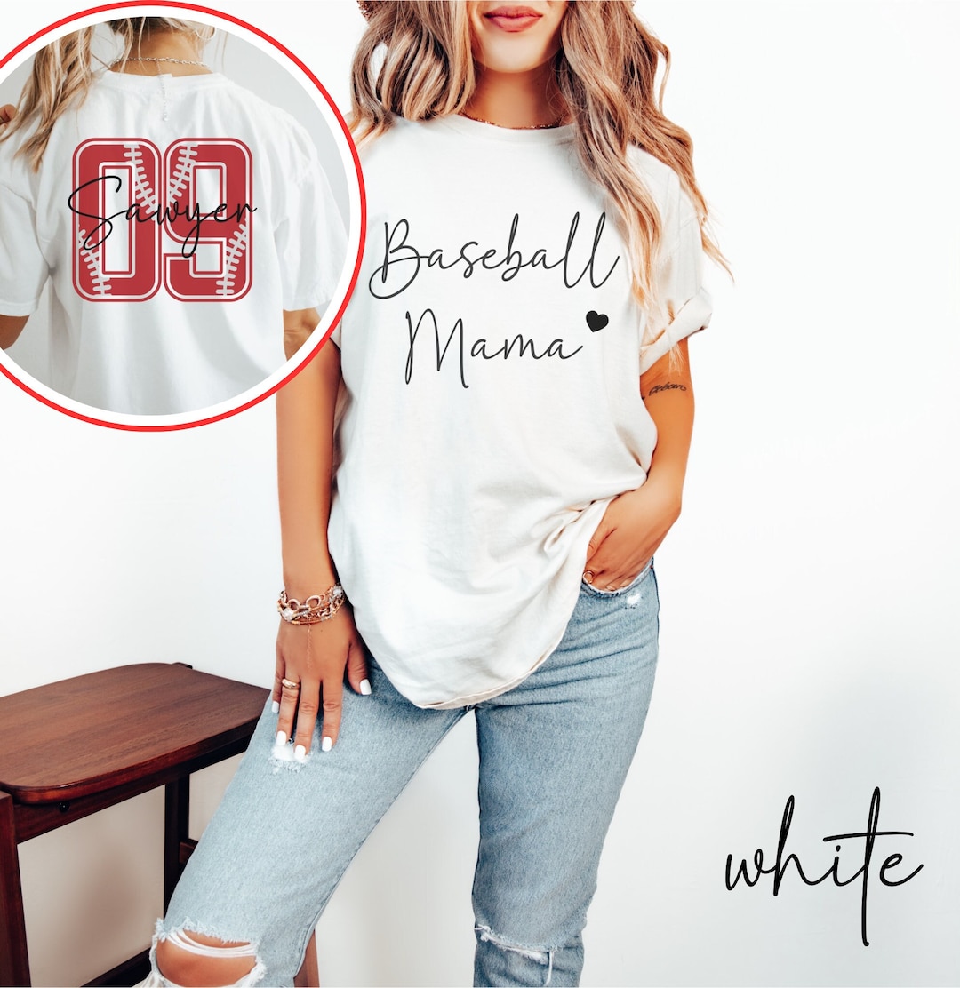 Custom Baseball Mom Shirt Comfort Colors, Baseball Mama Shirt ...