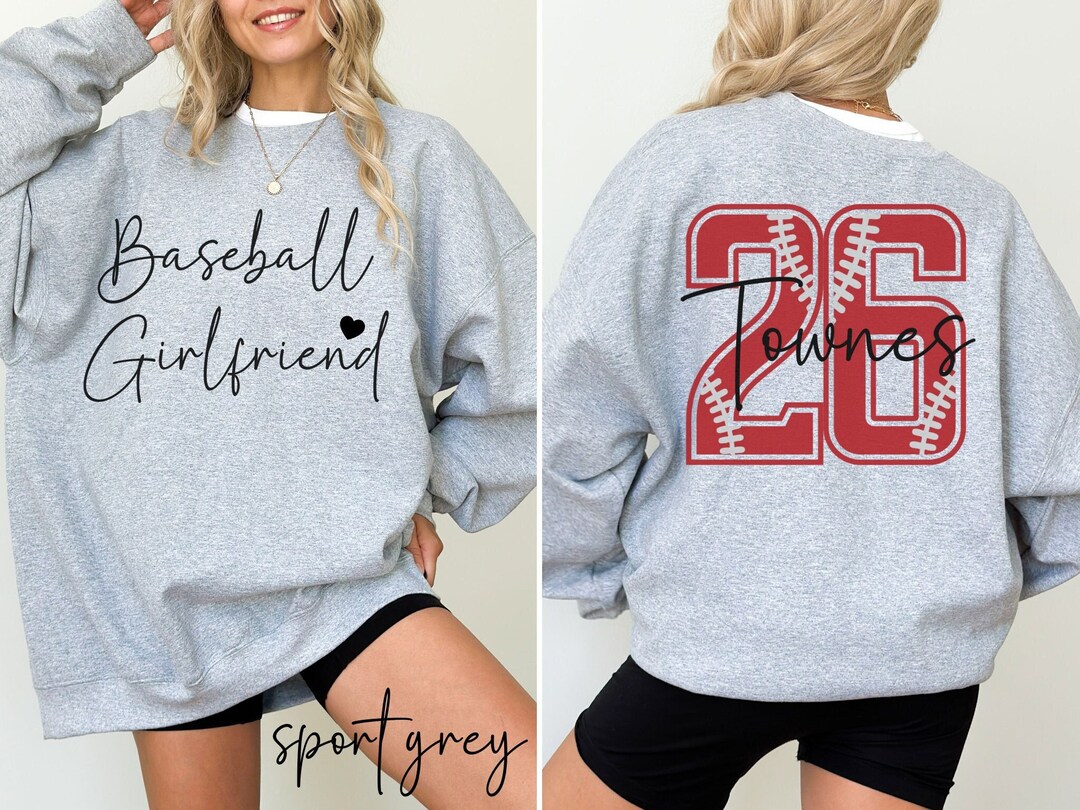 Custom Baseball Girlfriend Sweatshirt, Personalized Baseball Shirt ...