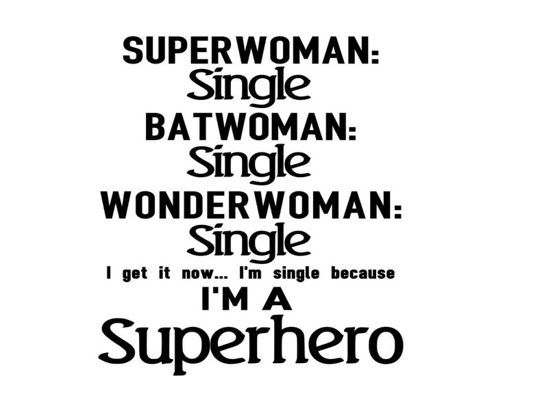SUPERWOMAN Single I'm a SUPERHERO - Etsy