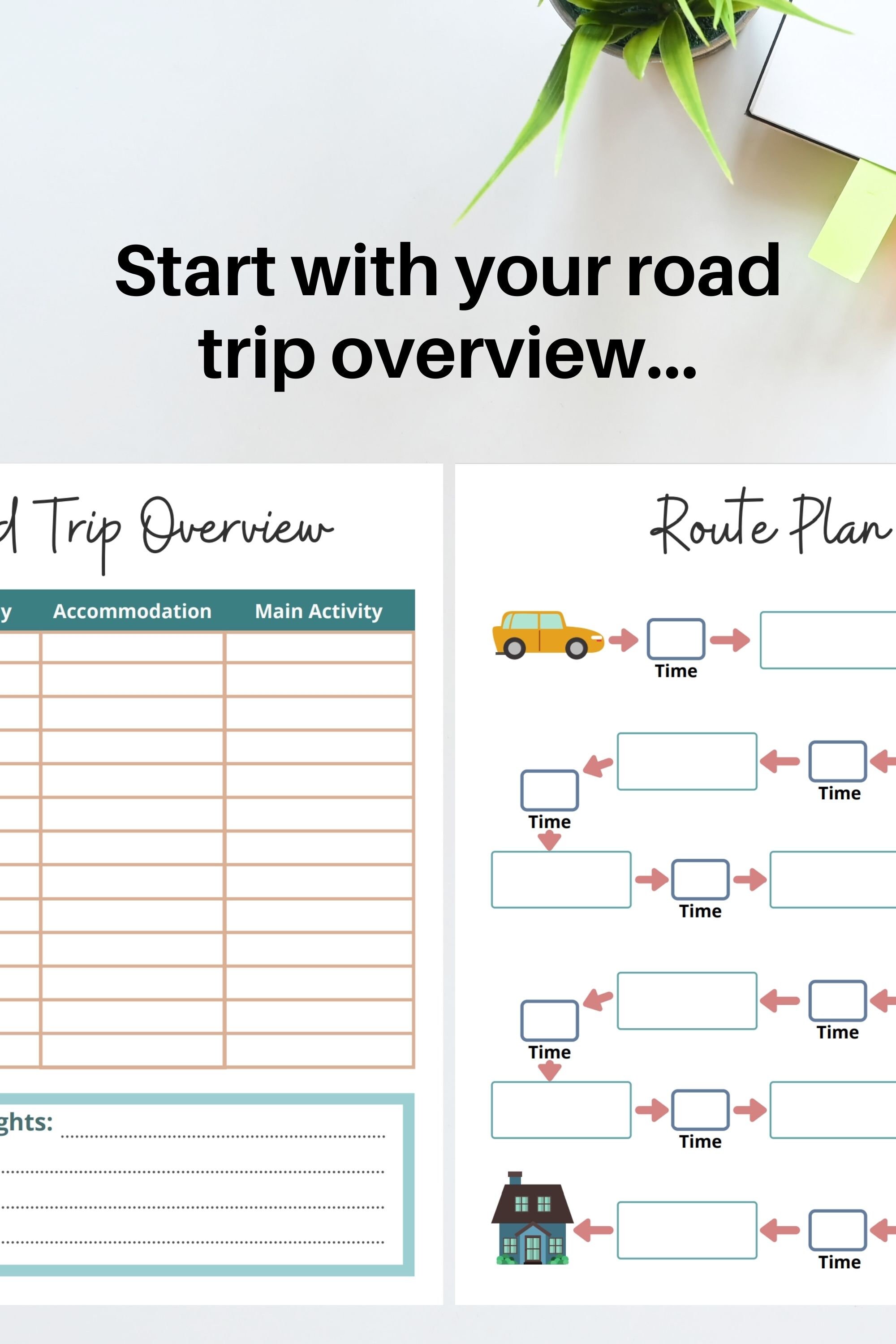 Ultimate Road Trip Planner Travel Itinerary | Road Trip Vacation ...