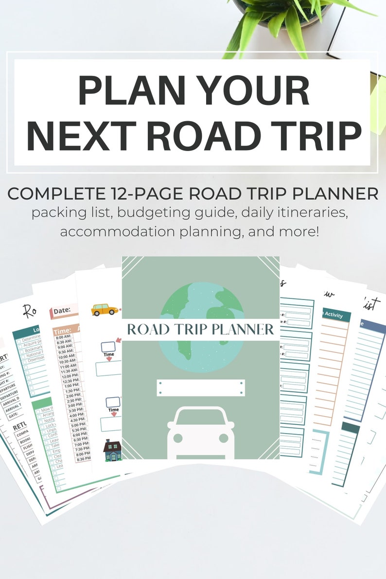 Ultimate Road Trip Planner Travel Itinerary | Road Trip Vacation ...