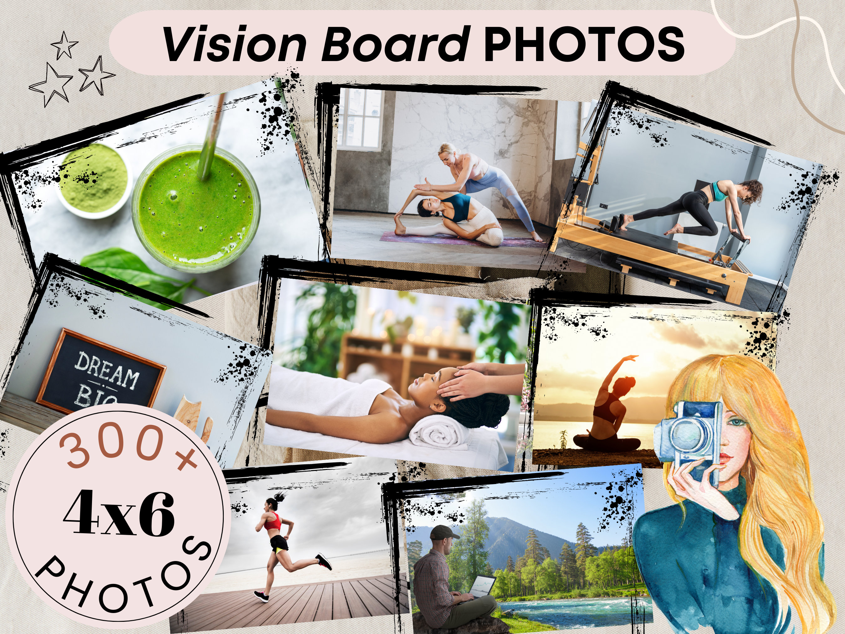 Bundle Vision Board Template Party Kit 1,500 Printable Pictures for ...