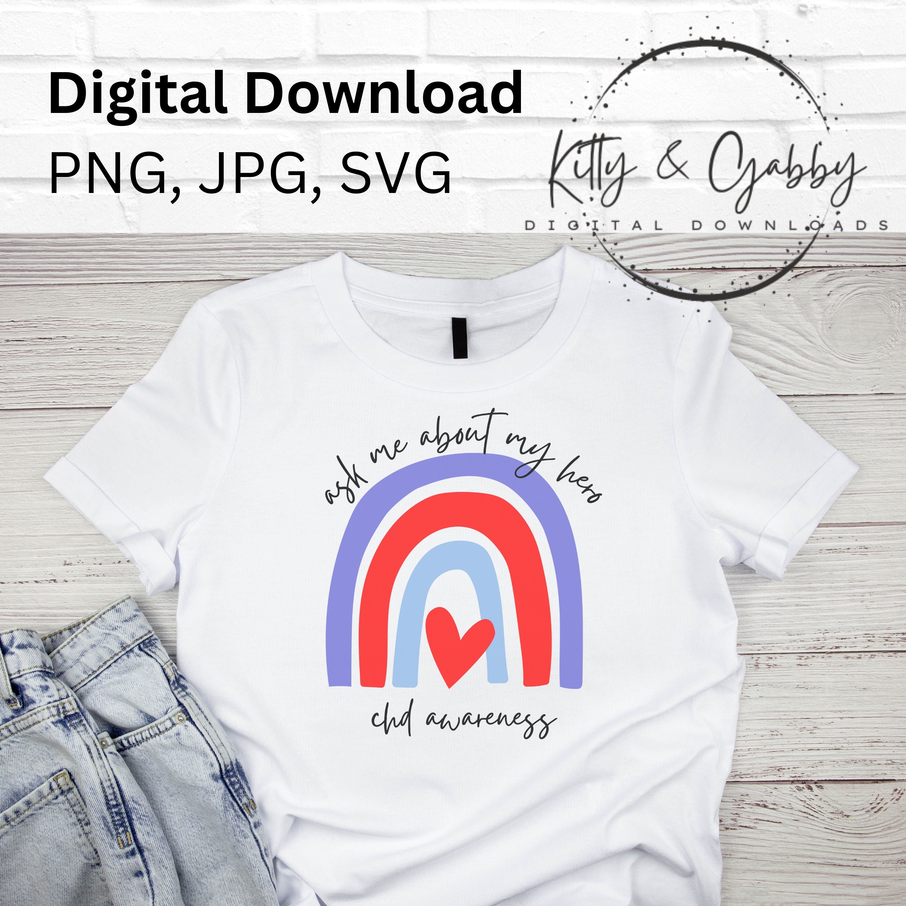 CHD Png, CHD Jpg, CHD Svg, Heart Month, Chd Digital Download, Chd Cut ...