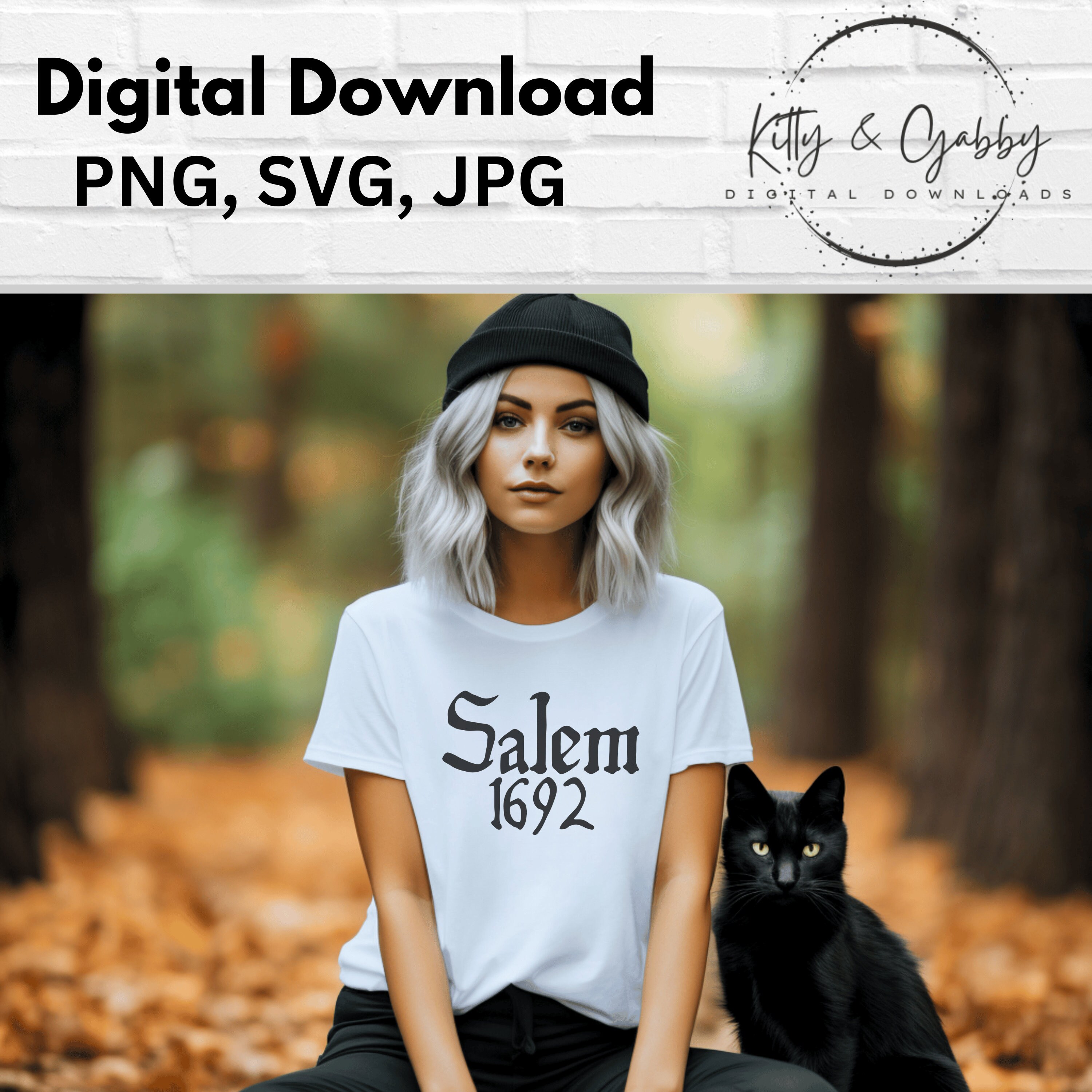 Salem 1692 Halloween Design, Cute Fall Digital Download, Cricut ...